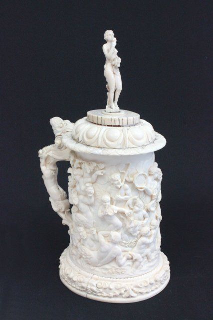 19th century European bone tankard