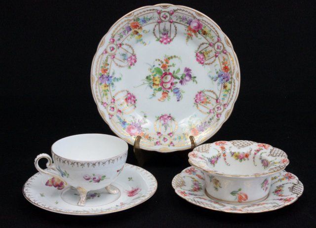 Lot of 47 Dresden Porcelain pieces