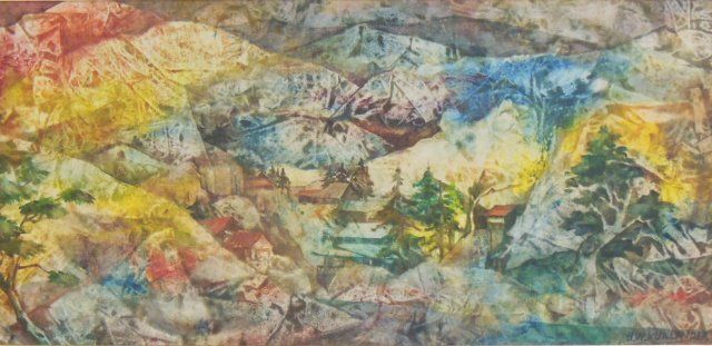 H.W. Kurlander Oil on Canvas "Mountain View"
