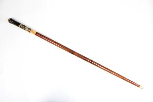 Calamander, bone & antler horn cane