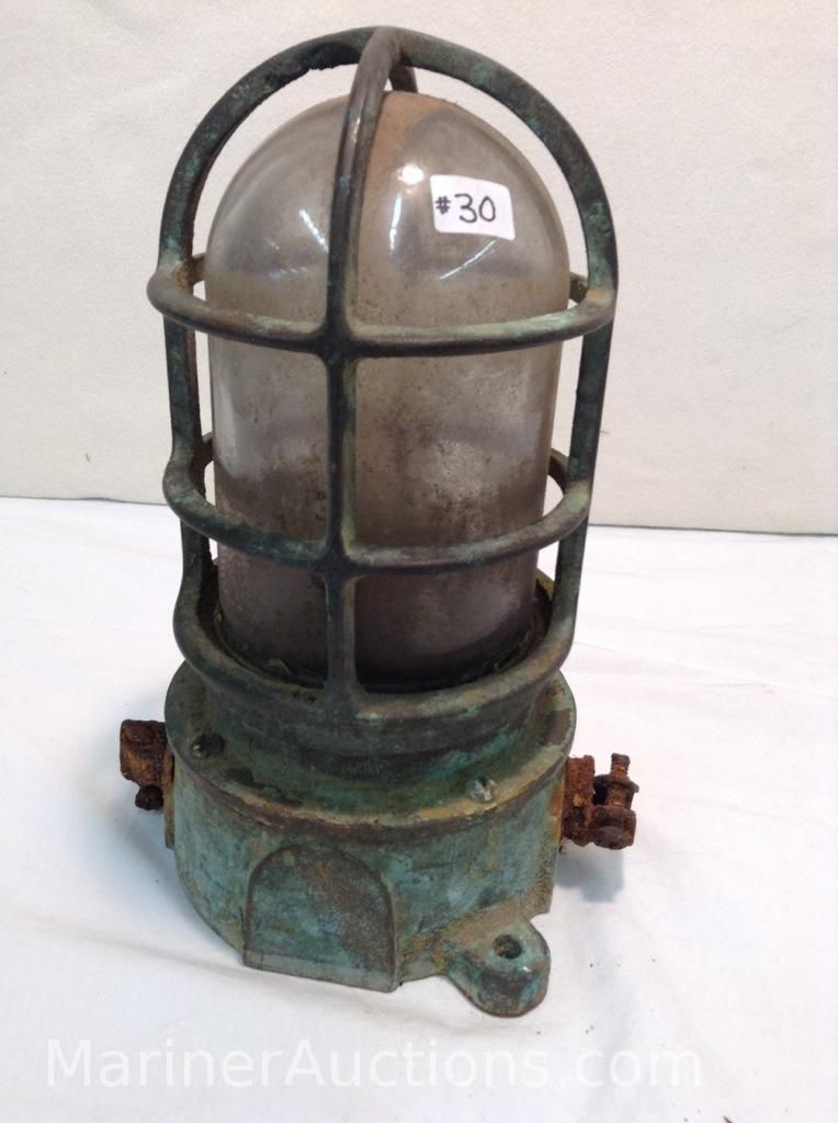 Antique Brass Ship's Beacon Light