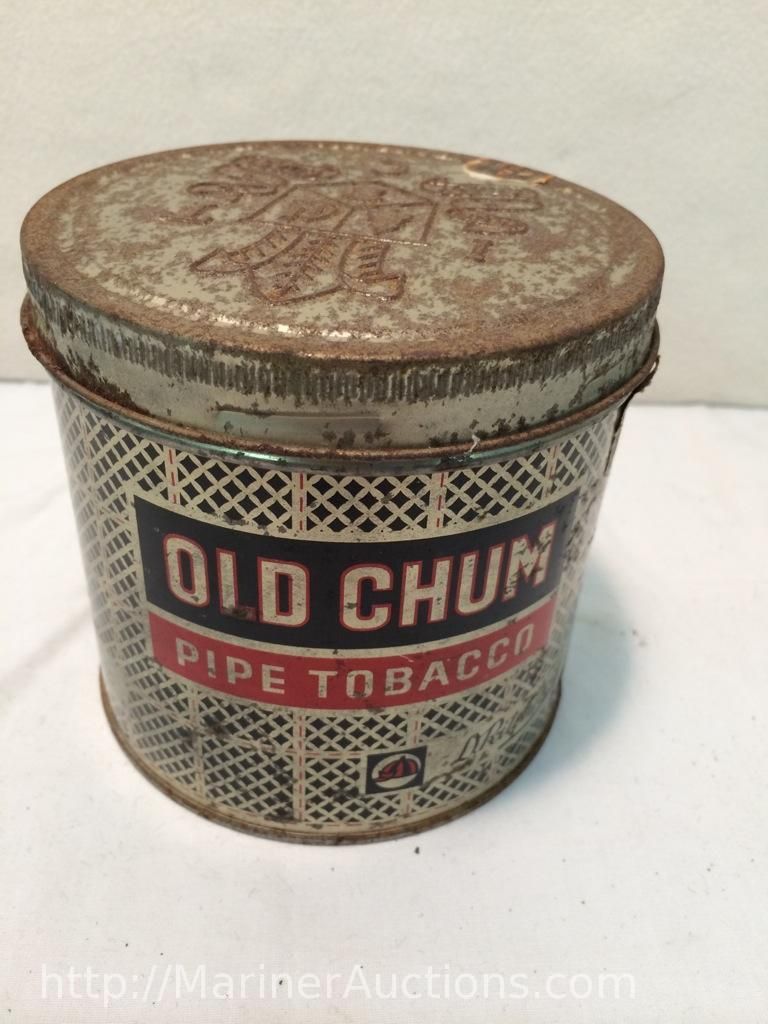 Vintage Old Chum Pipe Tobacco Can