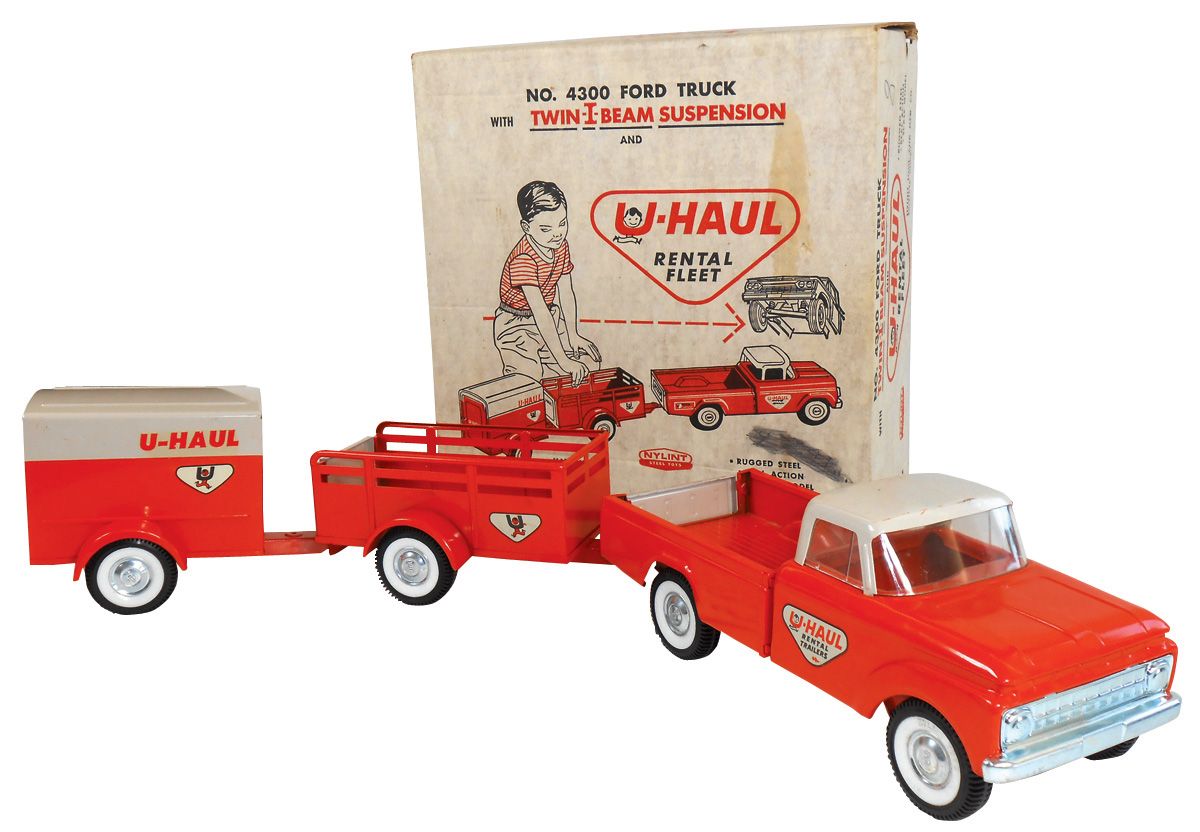 Toy truck, U-Haul Rental Fleet, Nylint, pressed steel, Exc cond w/orig ...