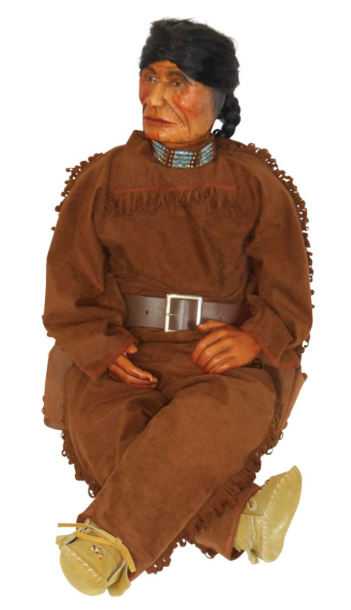 Native American life-like figure, composition head & hands, fully ...