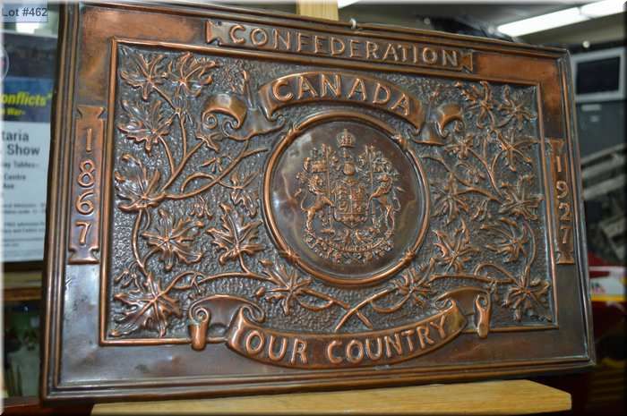 Copper Canadian Confederation 1867-1967 plaque