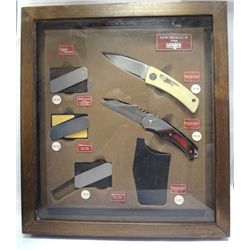 Gerber Knives in Display Case