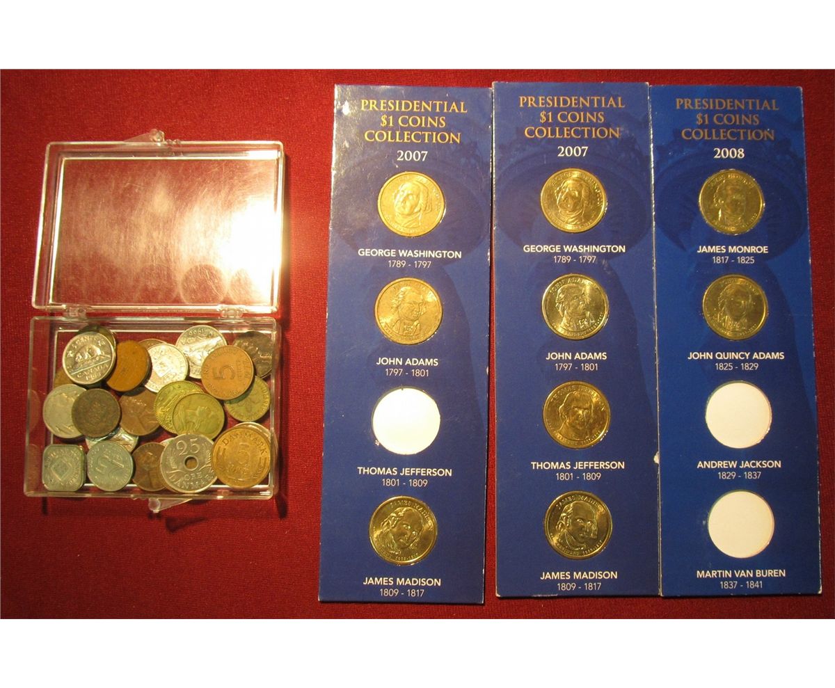 773. (2) 2007 & 2008 Partial Presidential Dollar Coin Sets. ($9.00 face ...