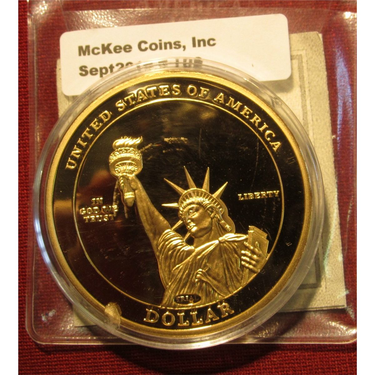 782. 50mm George Washington Presidential Dollar Trial Coin from the ...