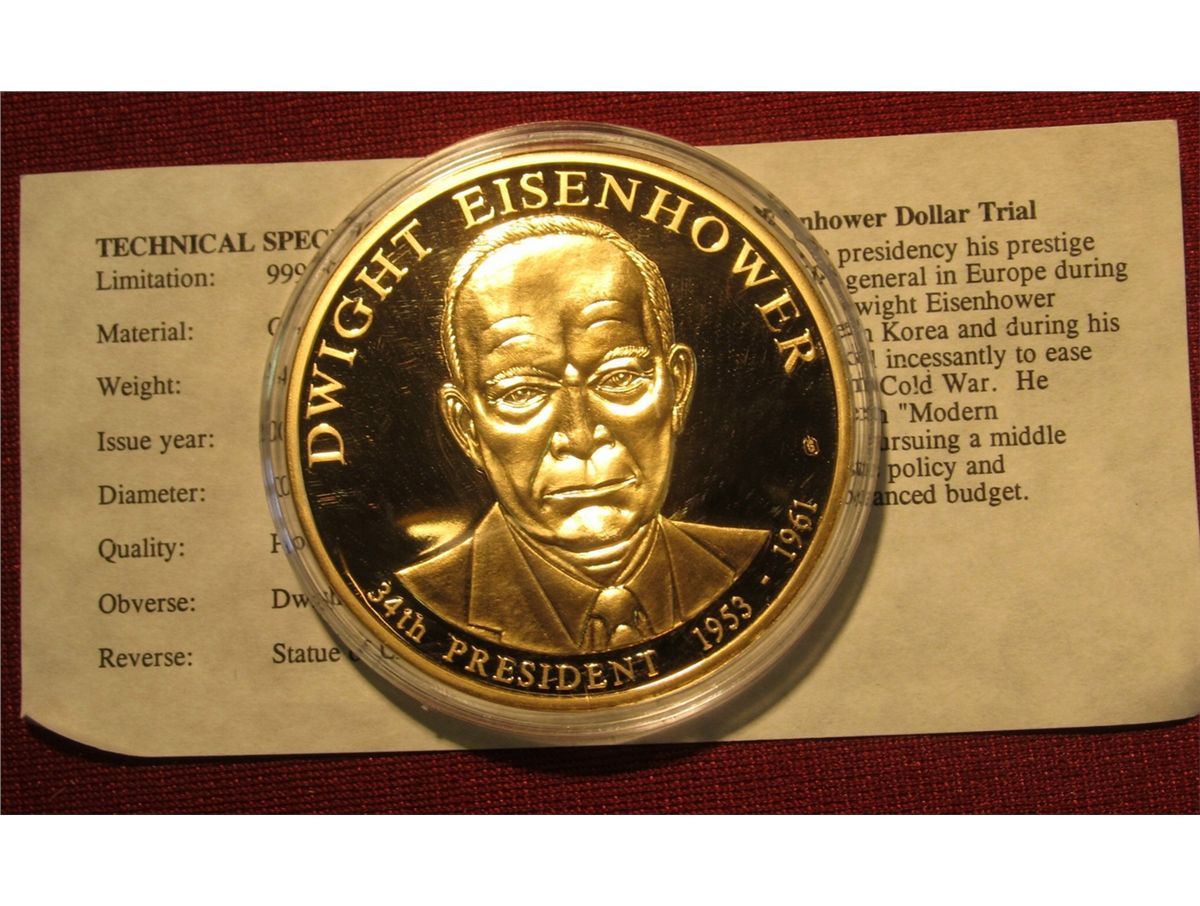 783. 2009 Dwight Eisenhower 50mm Presidential Dollar Trial Coin from ...