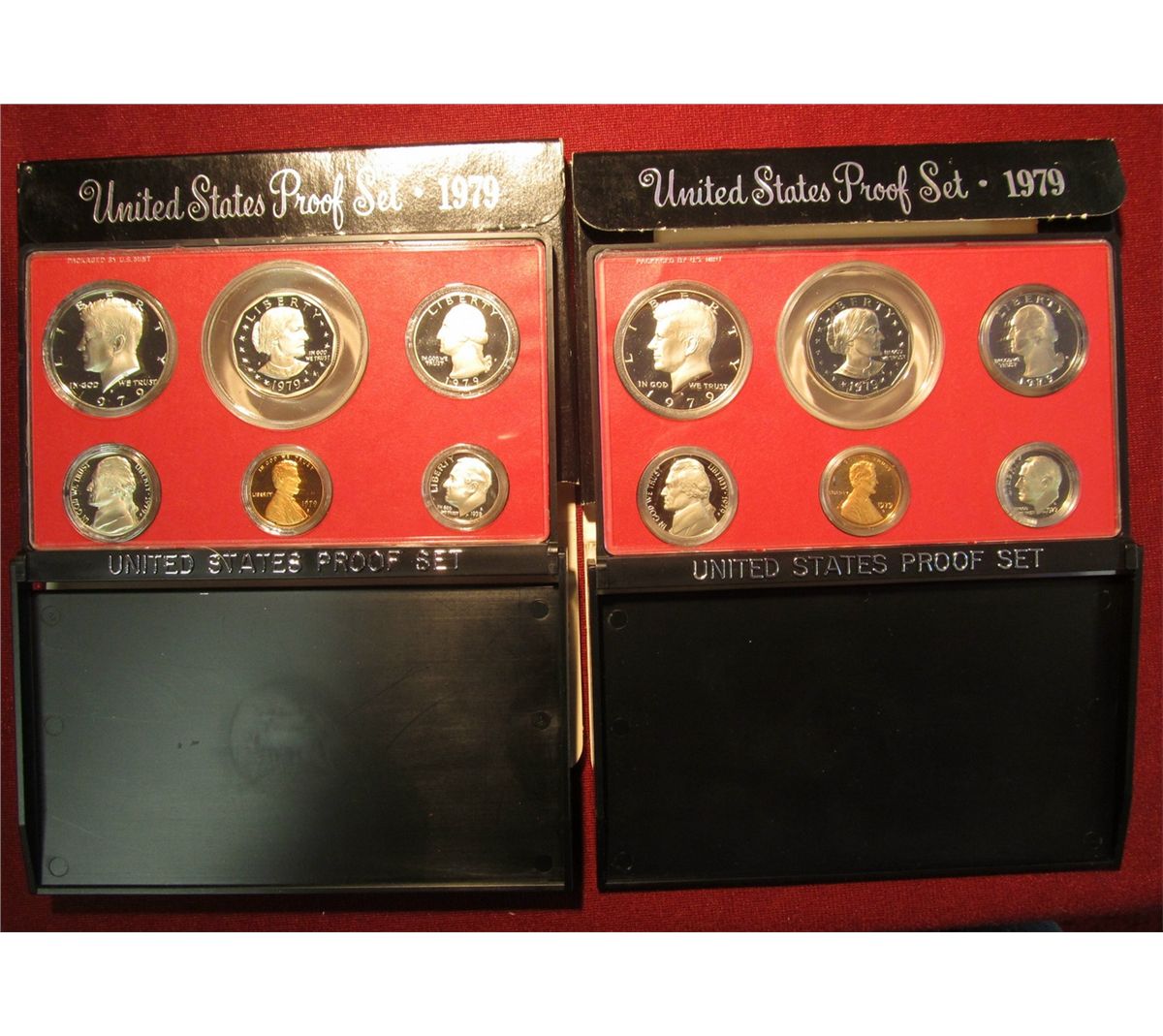 857. Pair of 1979-S US Proof Sets, type 1 (RARE) & type 2 (common ...