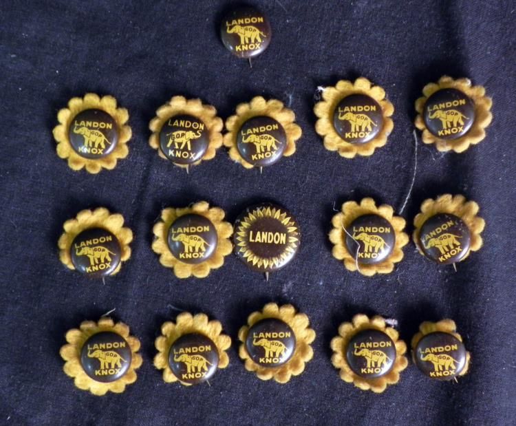 ORIGINAL "LANDON" POLITICAL BUTTONS