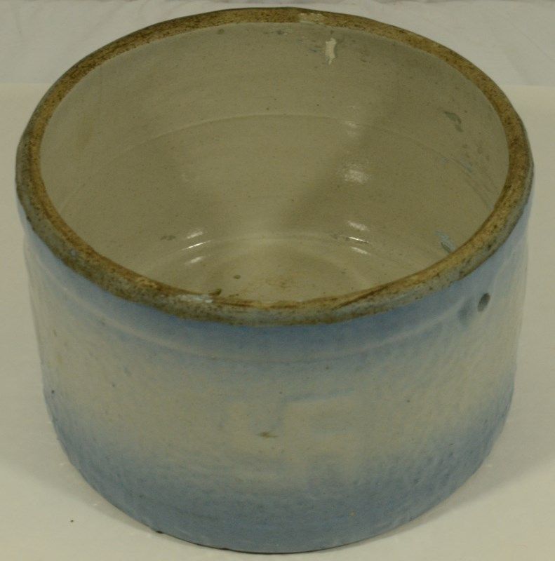 CIRCA 1940 GERMAN SALT GLAZED POTTERY CROCK with SWASTIKA ON SIDES