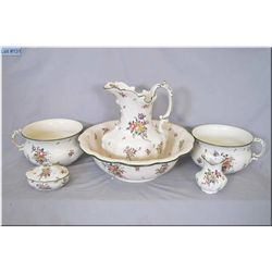 Antique Royal Doulton semi porcelain Old Leeds Sprays wash set ...