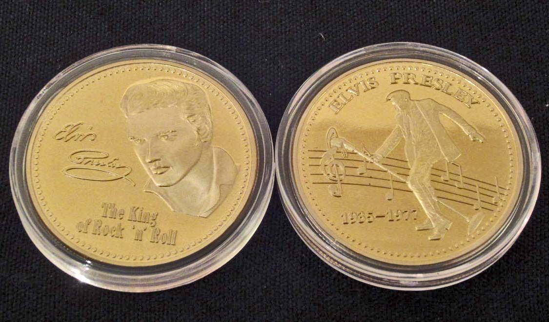 ELVIS PRESLEY .999 GOLD CLAD COLLECTIBLE COIN