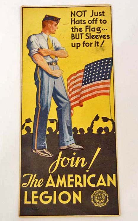 WW2 JOIN THE AMERICAN LEGION FLYER - BROCHURE