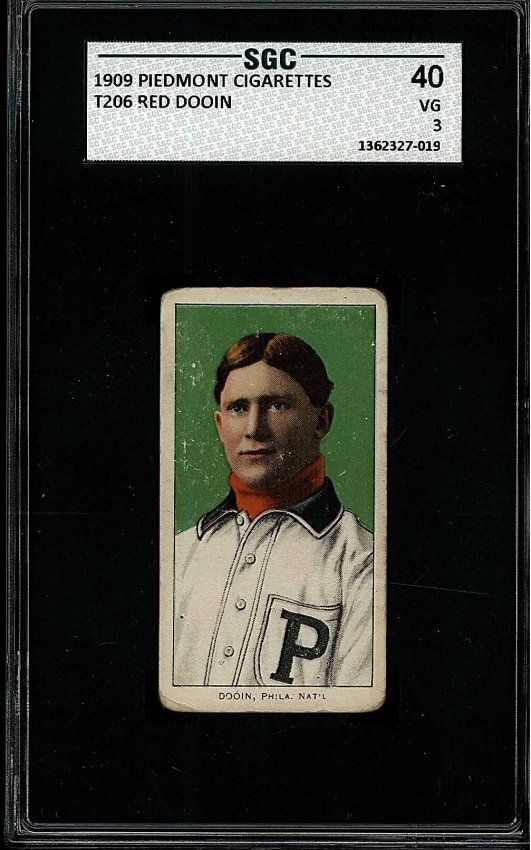 1909 Piedmont Cigarettes T206 Red Dooin SGC 3 (40 Very
