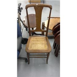 Antique Oak Cain Seat Chair