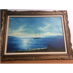 Albert Breau Original Framed Artwork on Canvas