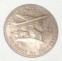 1968 ILLINOIS SESQUICENTENNIAL *150 YEARS OF PROGRESS* SEAL OF THE ...