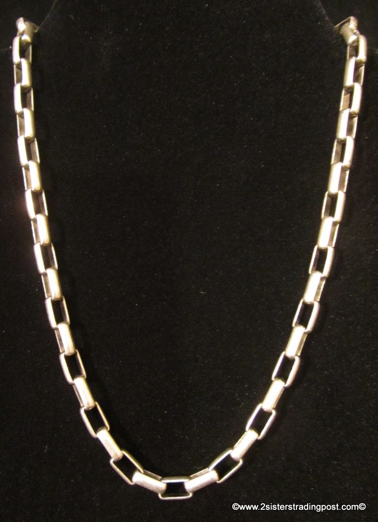 Sterling Silver Elongated Box Chain