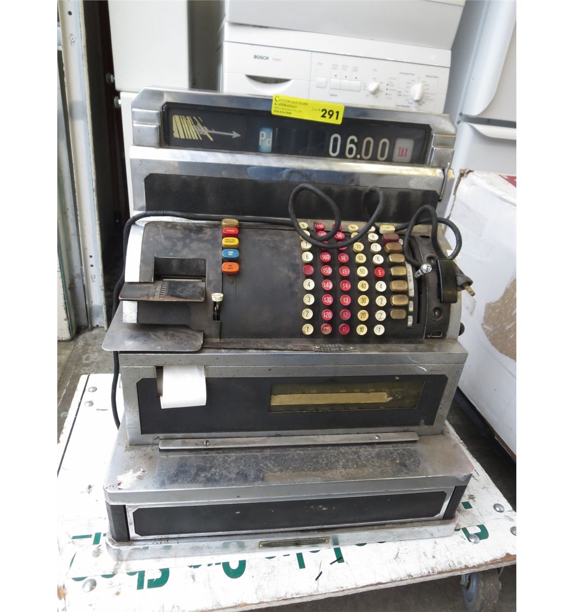 Vintage crank/electric cash register