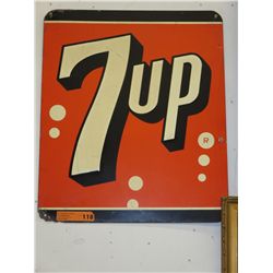 Vintage tin 7up sign
