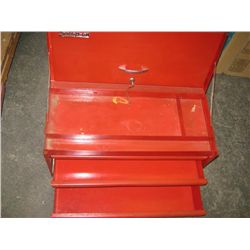 Red Snap On Tool Box With Key