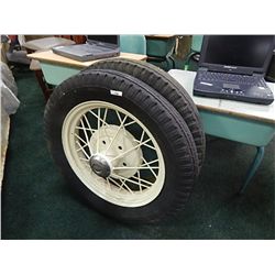 MODEL A TIRES - WITH 1 POWDER COATED RIM