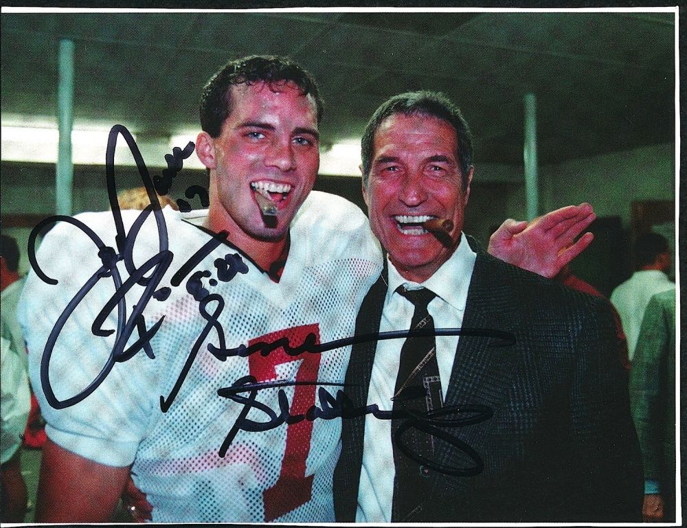 Gene Stallings & Jay Barker Signed Alabama 4x6 1992 National ...