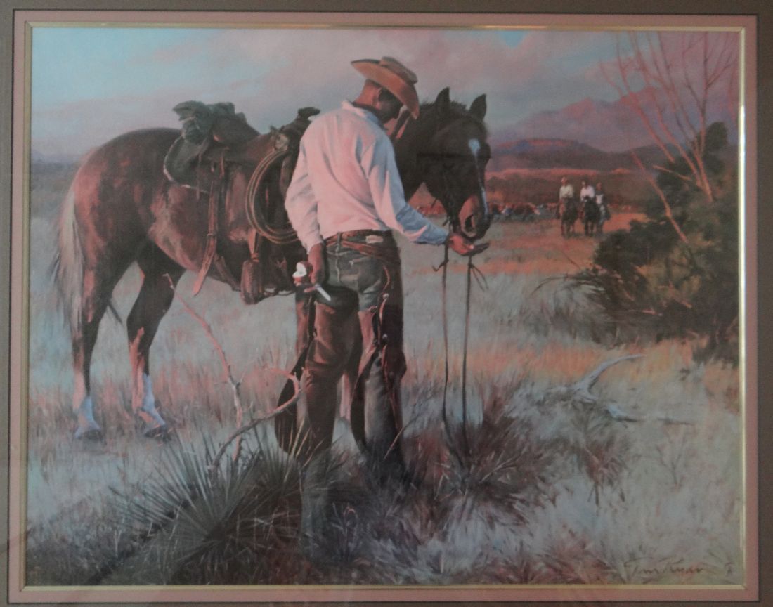 Tom Ryan, Sharing an Apple, print, 27" x 21"