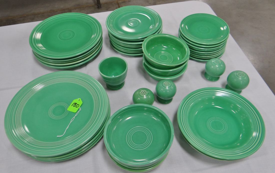 Fiestaware dinner set, Original Green, 41 pcs.