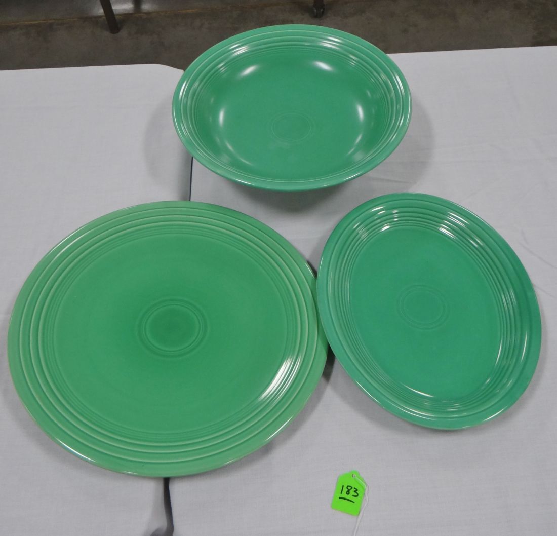 Fiestaware accessories, Original Green, oval platter 12.5", chop plate ...