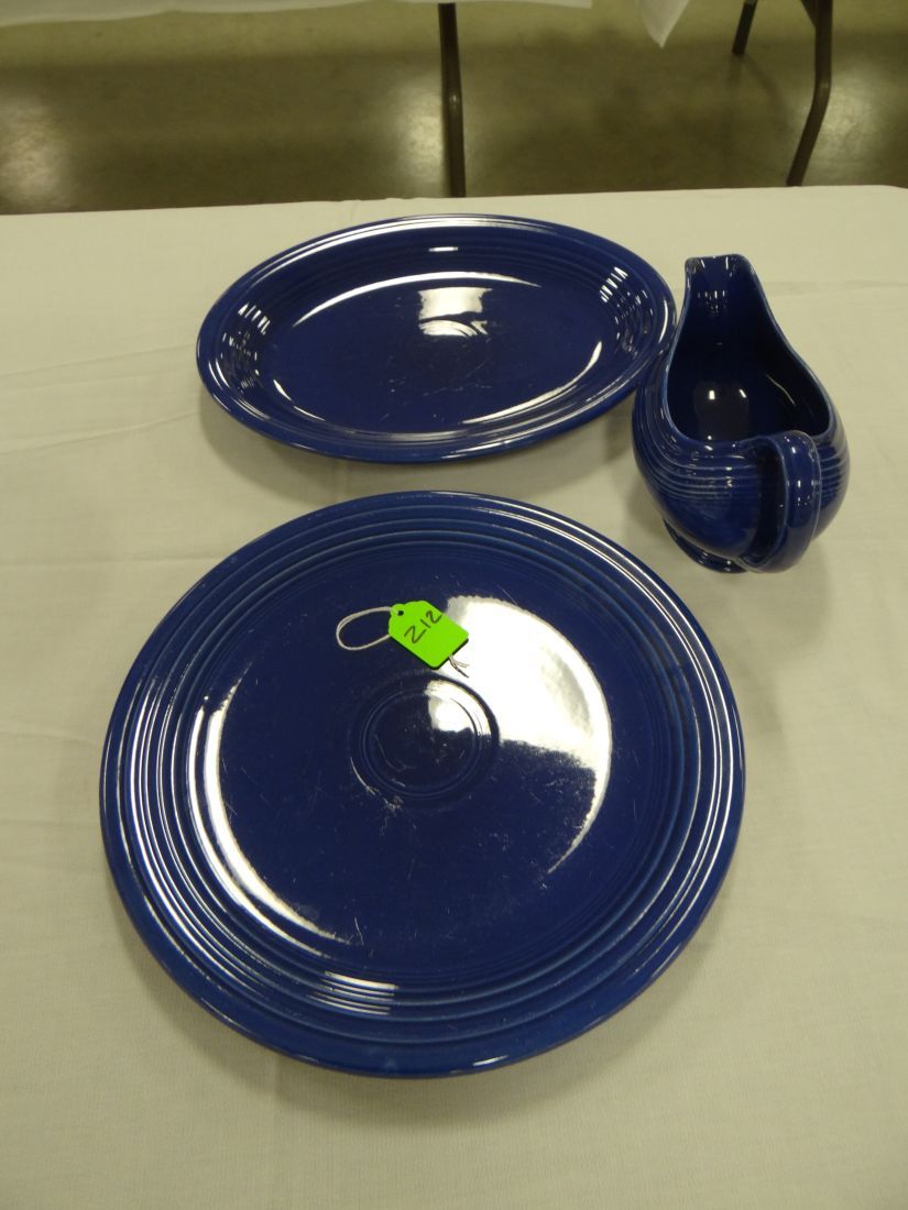 Fiestaware accessories, Cobalt Blue, 12" plate, 12.5" oval serving ...