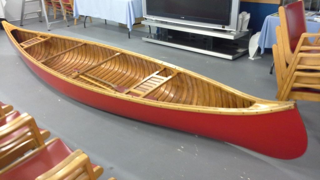60 Years Old Re-Furbished Canvas Covered Cedar Canoe (Built by the ...