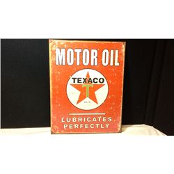 Reproduction Texaco Motor Oil Metal Sign (12.5" X 16")