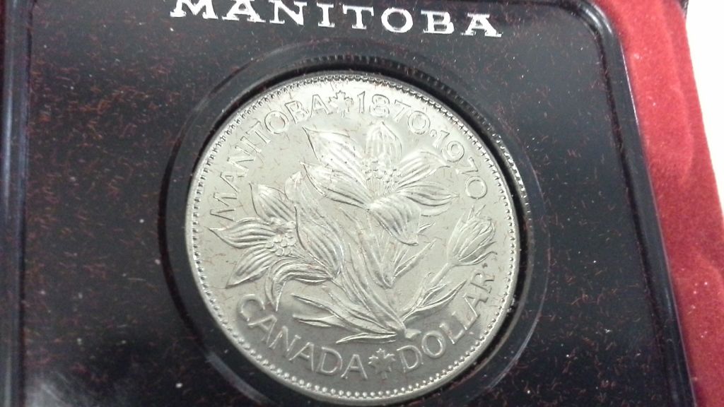 5 Manitoba 1870 - 1970 Centennial One Dollar Coins
