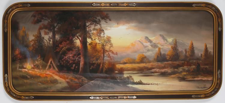 William Henry Chandler Hudson River Landscape Painting