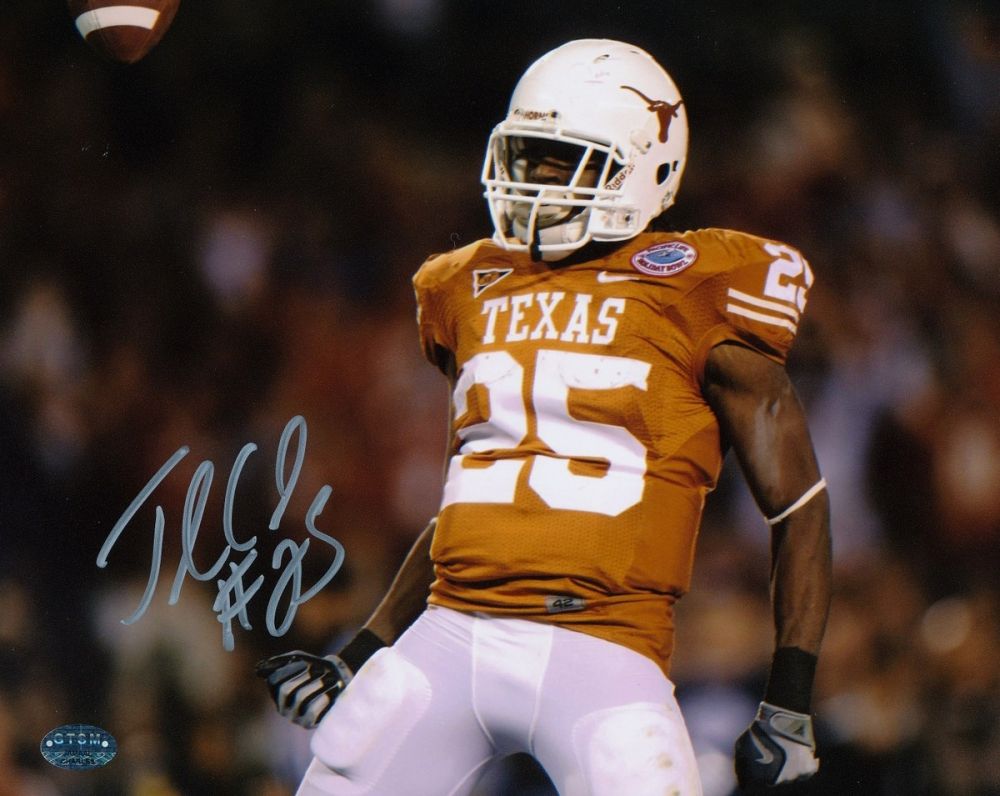 Jamaal Charles Signed Texas 8x10 Photo (GTSM COA)
