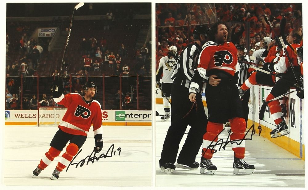 Lot of (2) Scott Hartnell Signed Flyers 8x10 Photos (PA LOA)