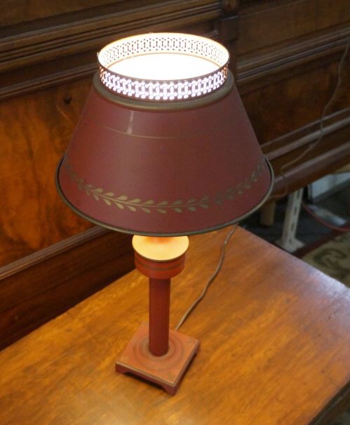 Vintage Metal Lamp With Metal Shade
