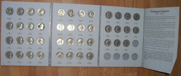 1965-1987 P/D COMPLETE SET OF WASHINGTON QUARTERS COLLECTION. 43 TOTAL ...