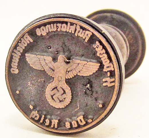 GERMAN NAZI WAX SEAL RUBBER STAMP