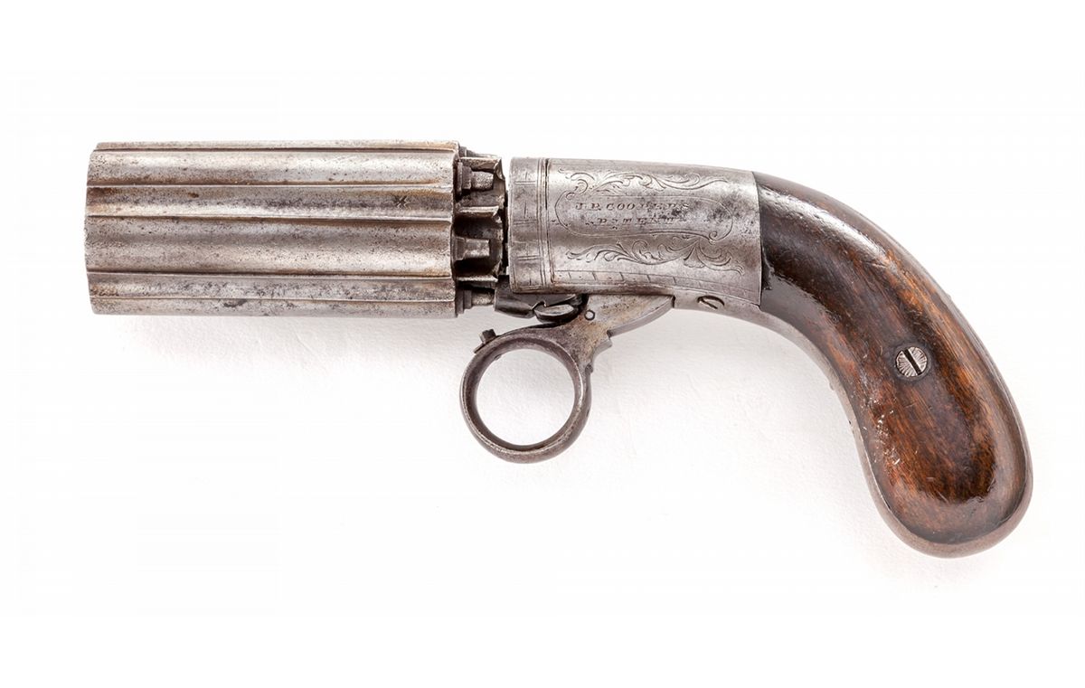 Scarce Ringtrigger Perc. Pepperbox, by Cooper