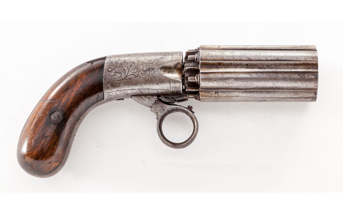 Scarce Ringtrigger Perc. Pepperbox, by Cooper