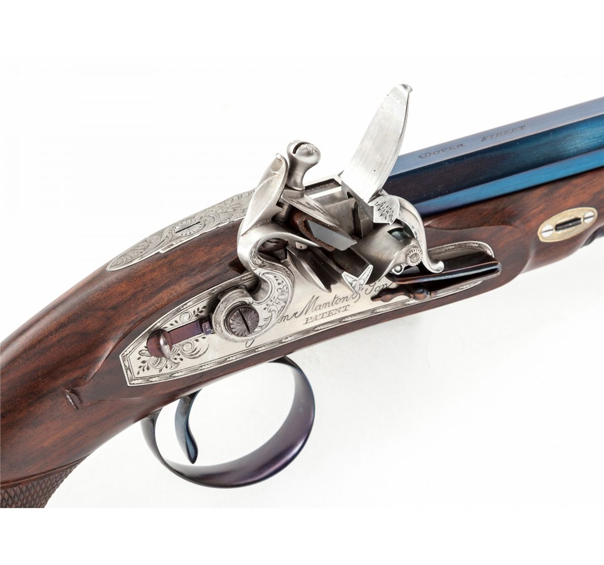 Hi-Quality Manton Repro Flintlock Pistol, by Hege
