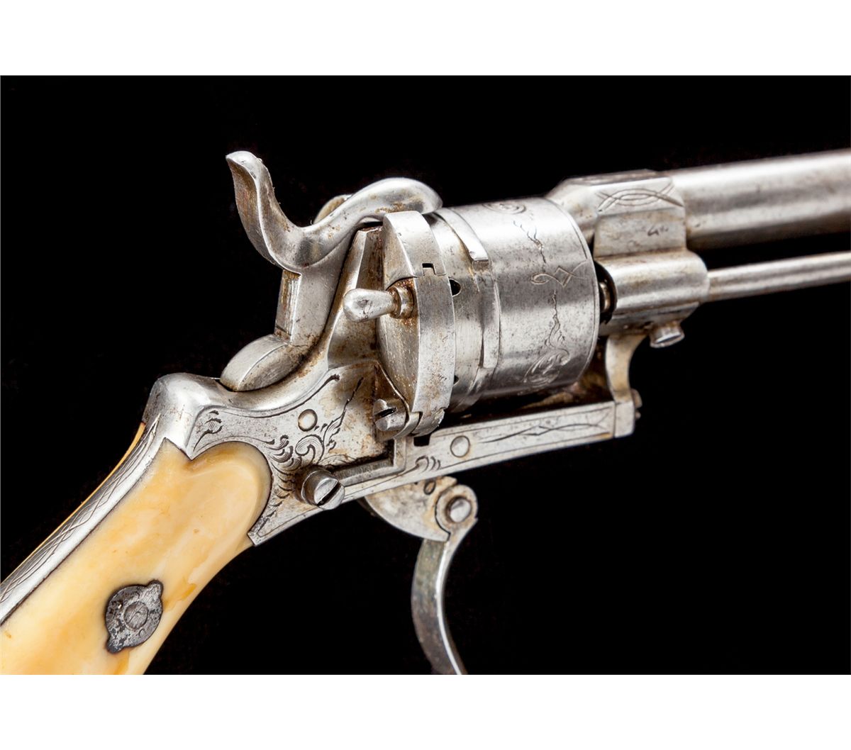 Belgian Sm. Frame Folding Trigger Pinfire Revolver