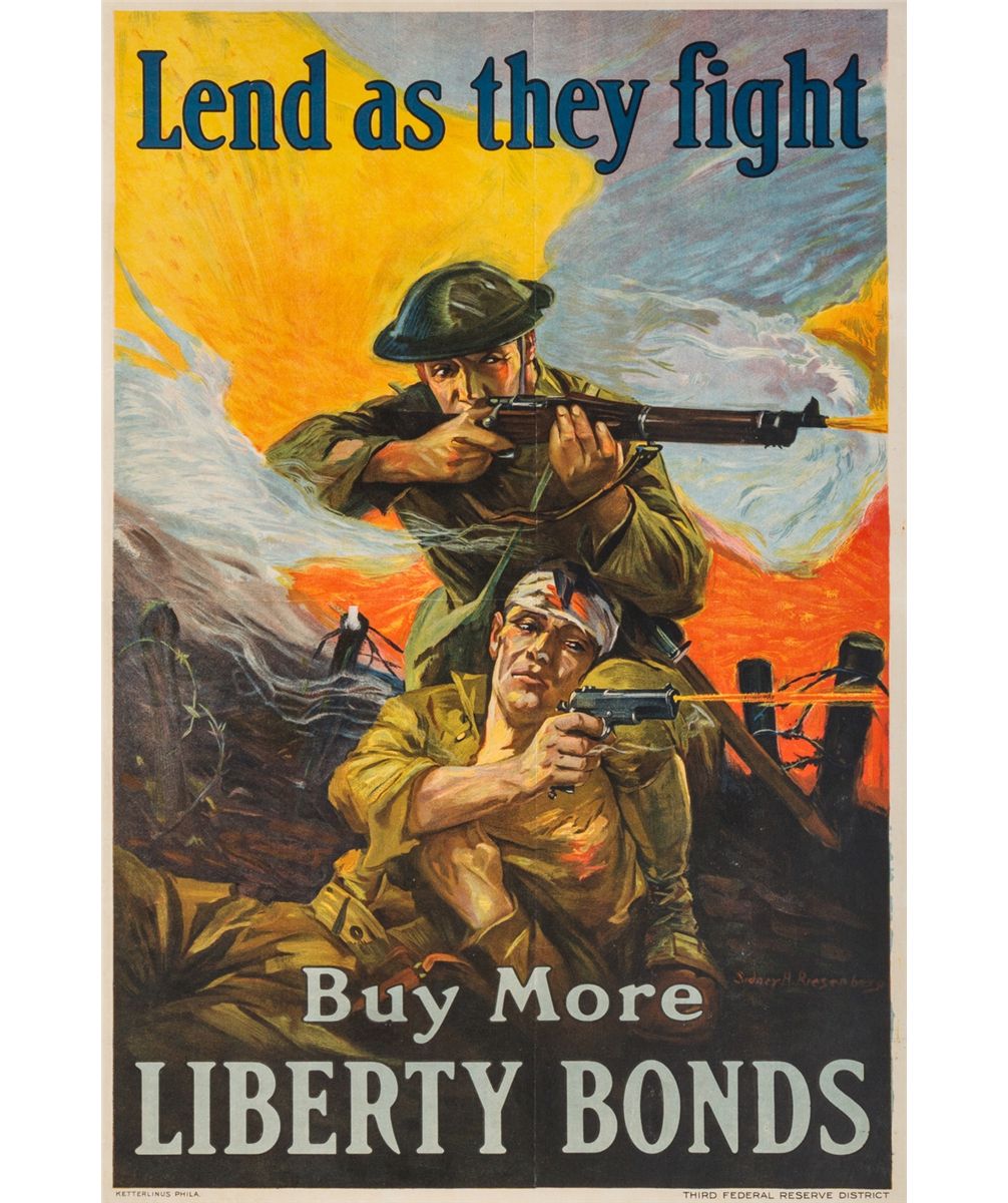 Striking WWI Poster, Liberty Bonds