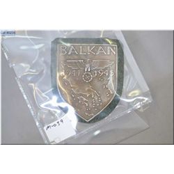 Nazi Balkan Shield - 1944 - 1945 Balkan Campaign Shield