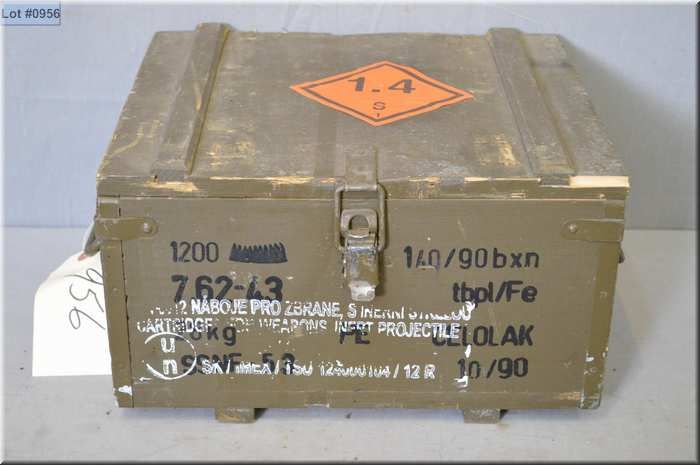 Green Wood Military Ammo Box : Full of 7.62 x 39 Ammo Mkd 7.62 x 33 ON BOX