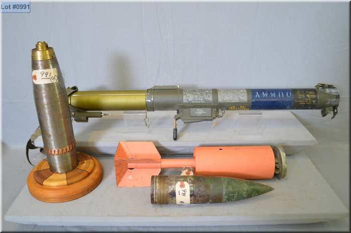 Lot of Four Items : " Dummy" Rocket Launcher Marked Canadian Army ...